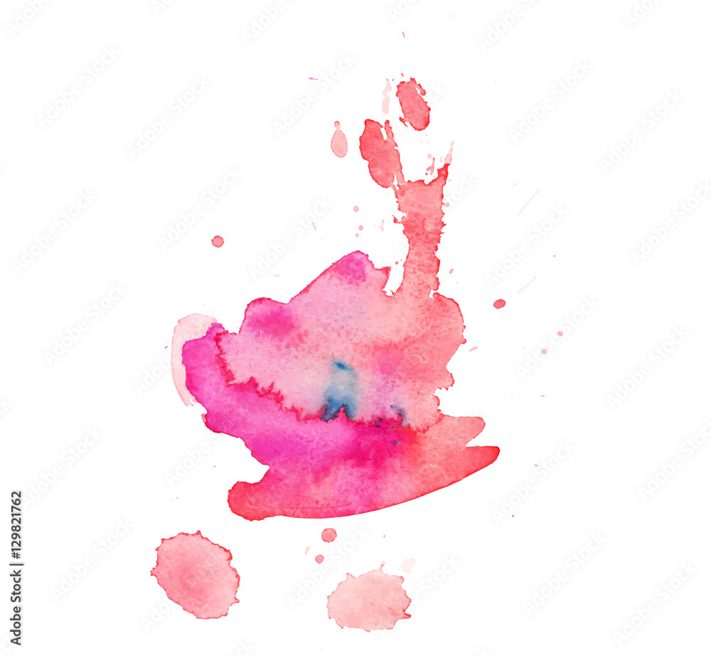 Colorful abstract watercolor circle with splashes and spatters. Modern ...