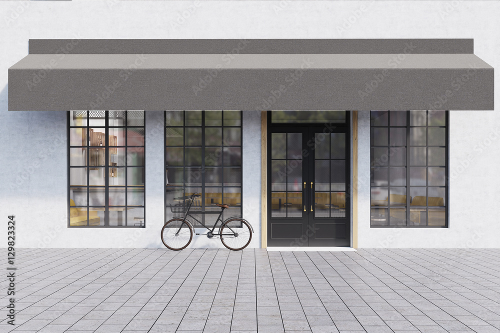 Cafe entrance Stock Illustration | Adobe Stock