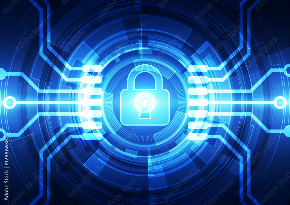 Abstract security digital technology background. Illustration Vector ...