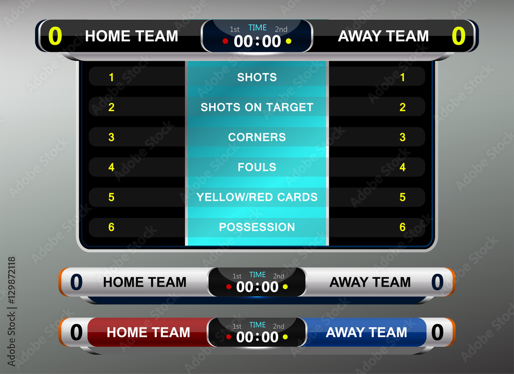 scoreboard design elements for sport, vector illustration Stock Vector ...