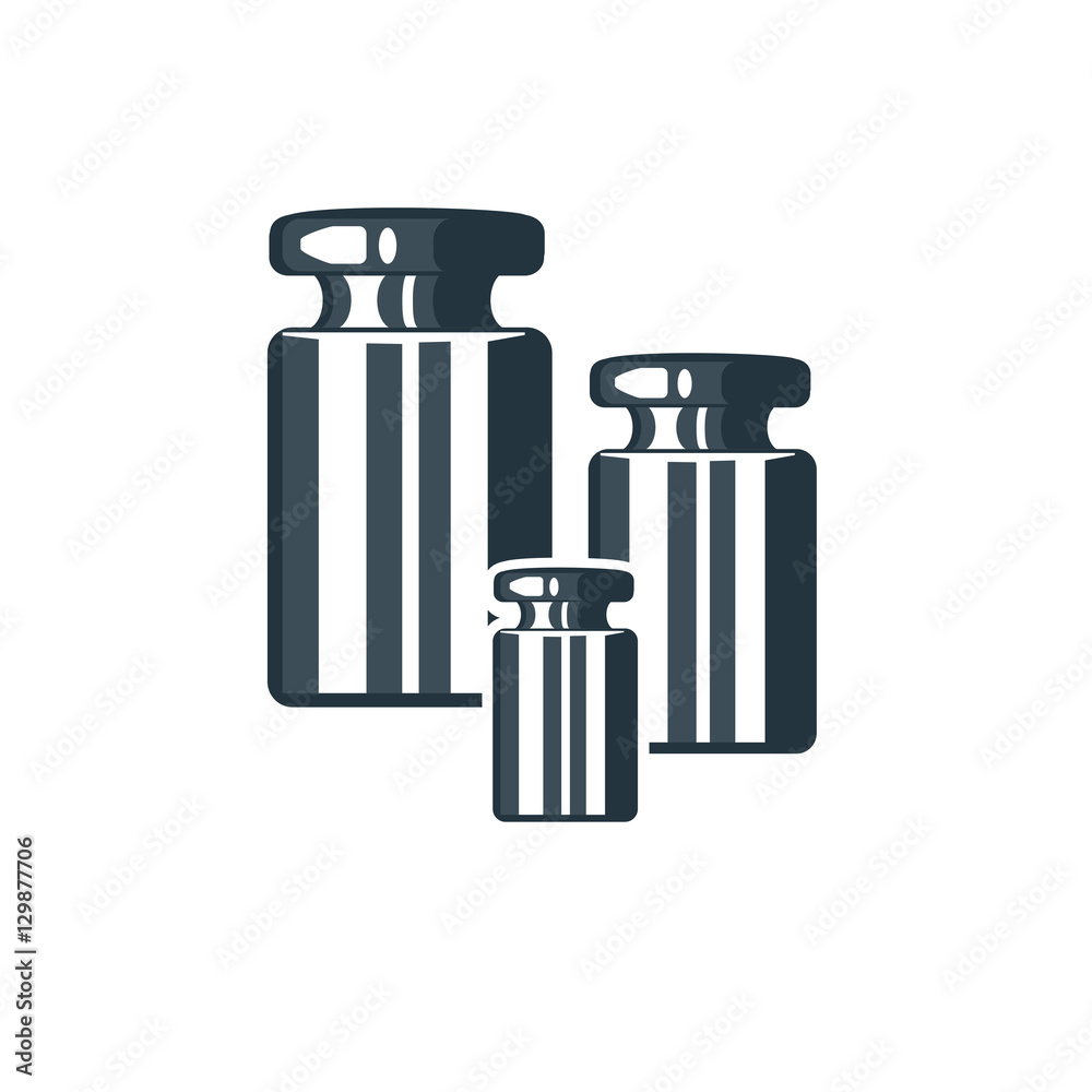Logo with weights for scales Stock-Vektorgrafik | Adobe Stock