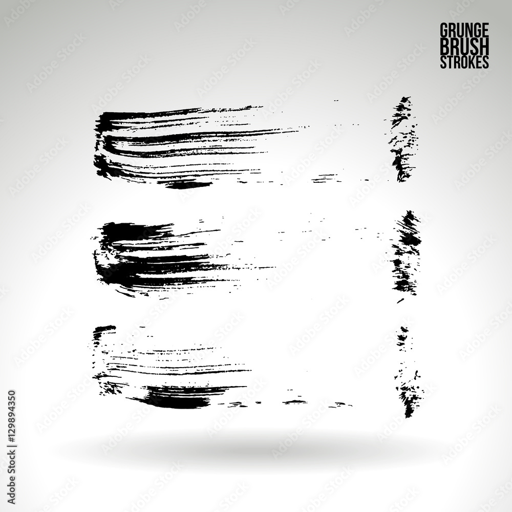 Brush stroke and texture. Vector design. Underline and border. Stock ...