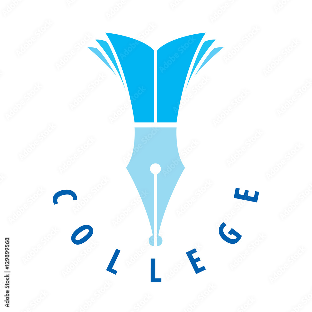 vector logo college Stock Vector | Adobe Stock