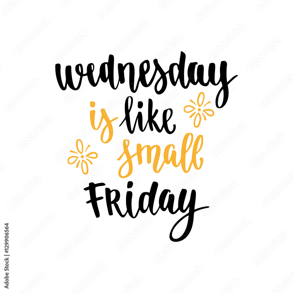 Week days motivation quotes. Wednesday. Stock Vector | Adobe Stock