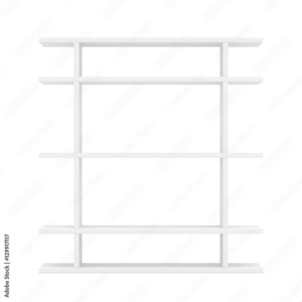 Empty shelves on white background Stock Illustration | Adobe Stock