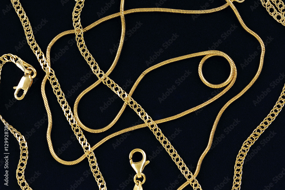 gold chains Stock Photo | Adobe Stock