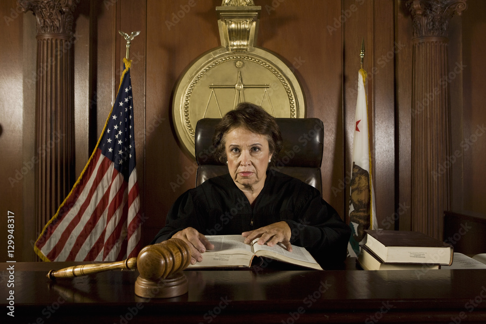 Female Judge In Courtroom