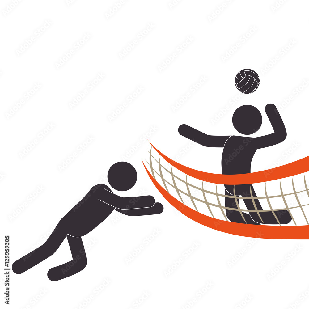 volleyball sport emblem icon vector illustration design Stock ...