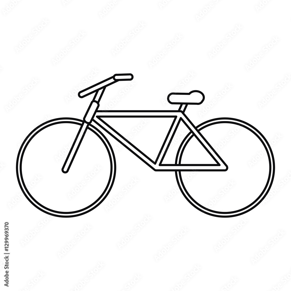 bicycle transport active sport outline vector illustration eps 10 Stock ...