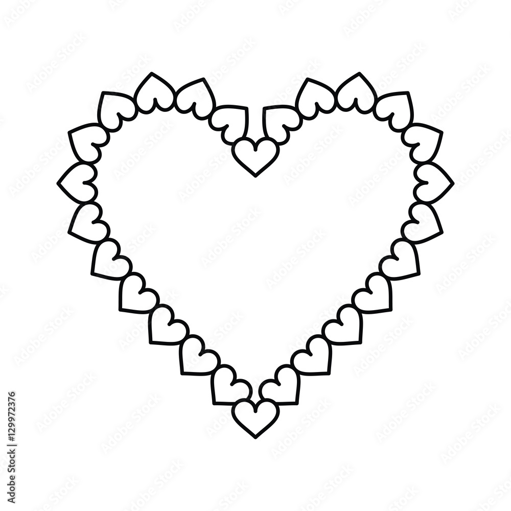 Valentine Heart Outline