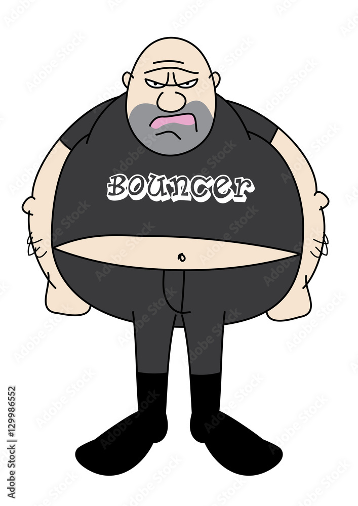 funny tough burly bouncer Stock Vector | Adobe Stock