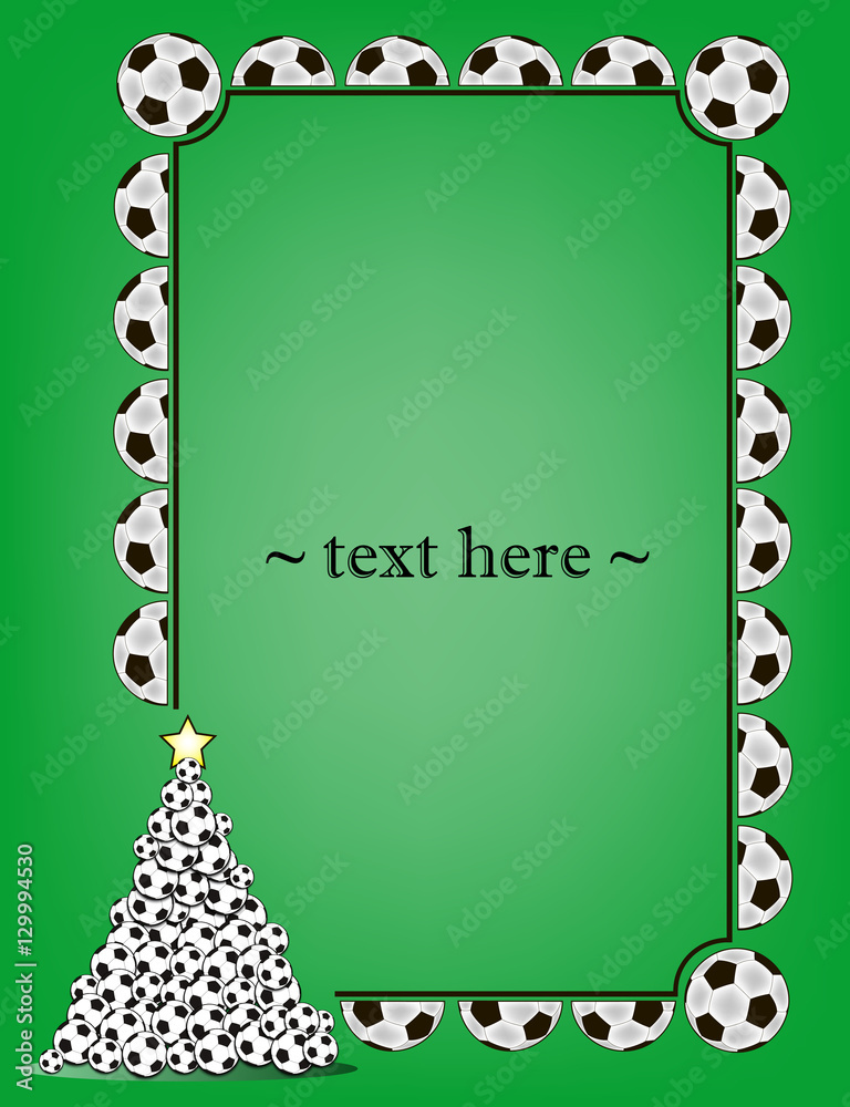 Frame with soccer balls Stock Vector | Adobe Stock