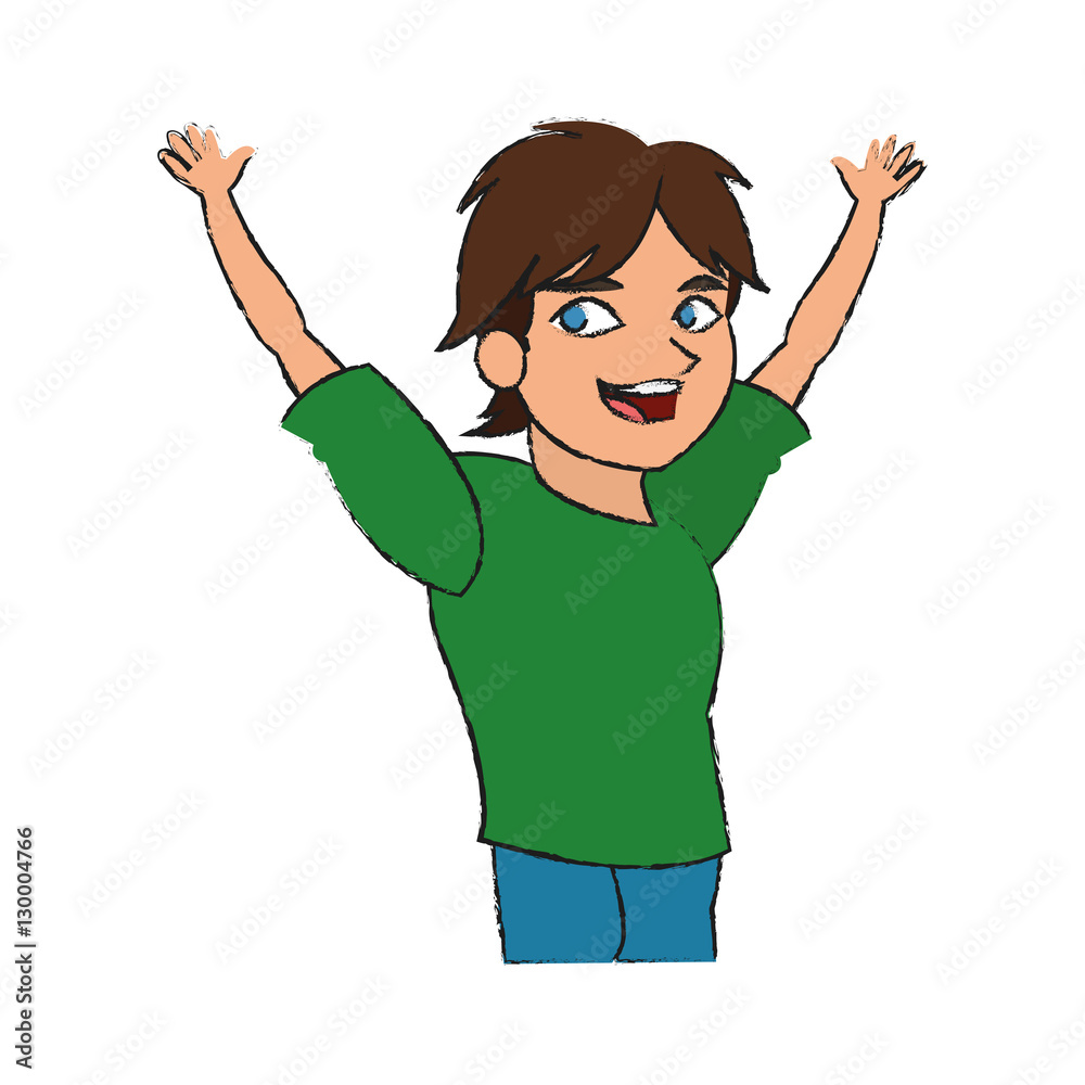 Boy cartoon icon. Kid childhood little people and person theme ...