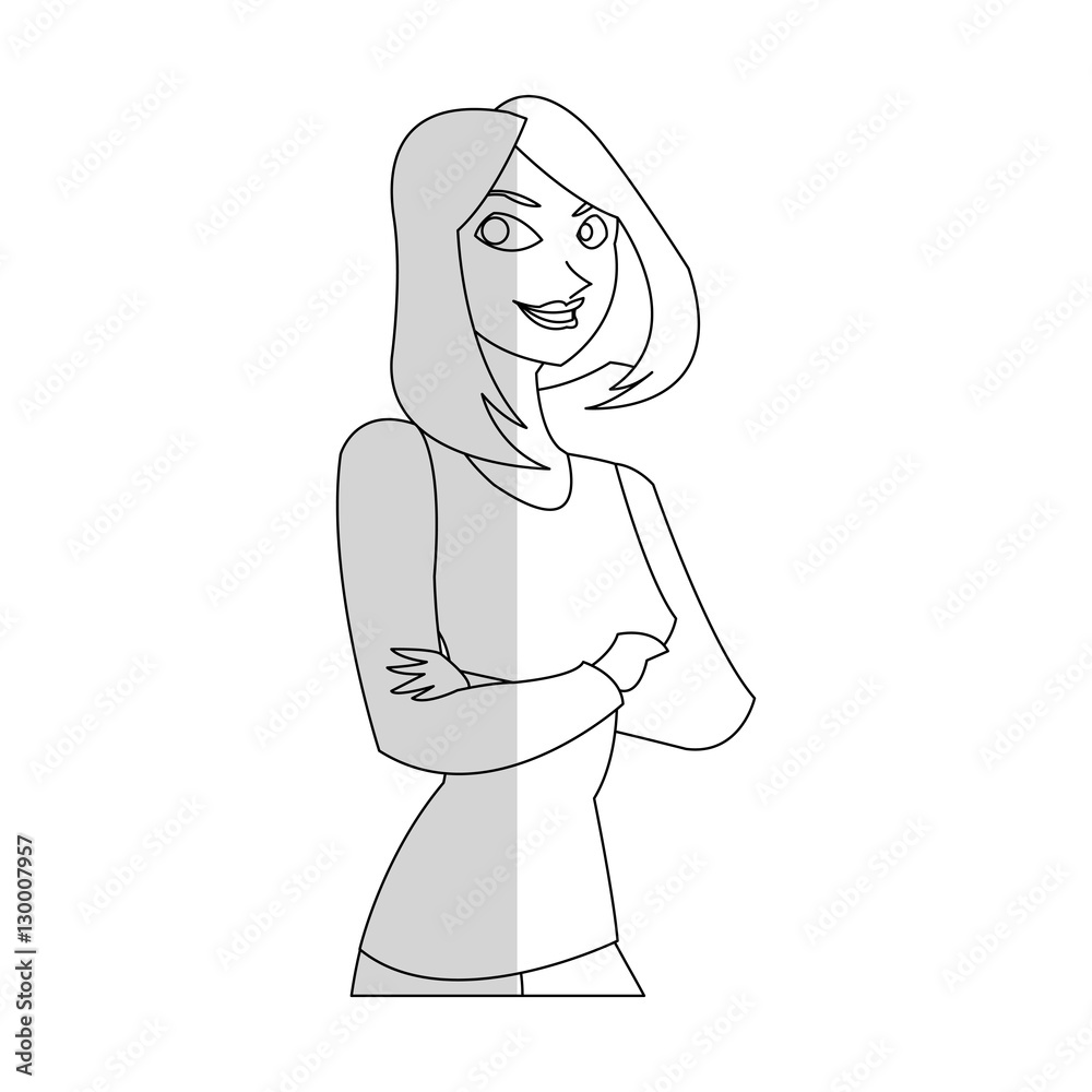 Woman cartoon icon. Girl female avatar person people and human theme ...
