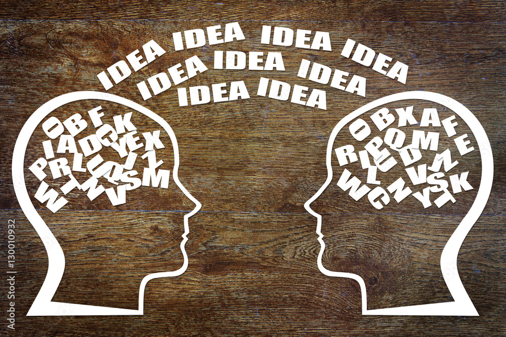 Joint creative thinking. Concept of teamworking Stock Photo | Adobe Stock