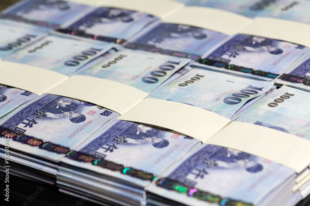 New Taiwan Dollars In Stacks Stock Photo Adobe Stock