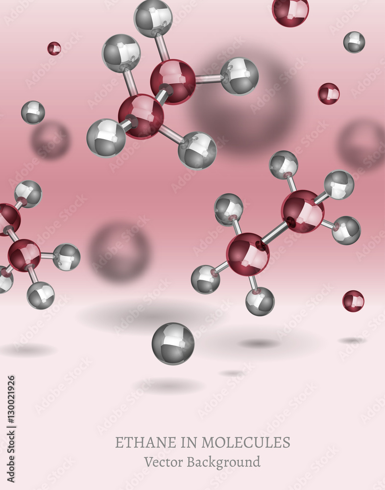 Ethane Molecules Background Stock Vector | Adobe Stock