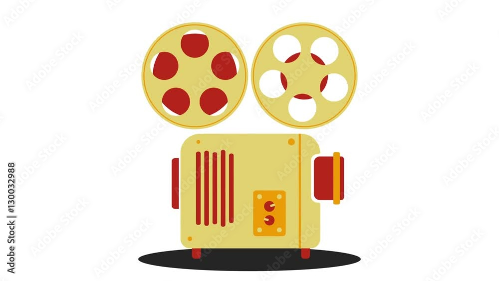 Vidéo Stock Retro cinema icon with smooth waving animation. Available ...