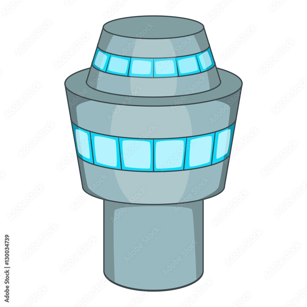 Control tower icon. Cartoon illustration of control tower vector icon ...