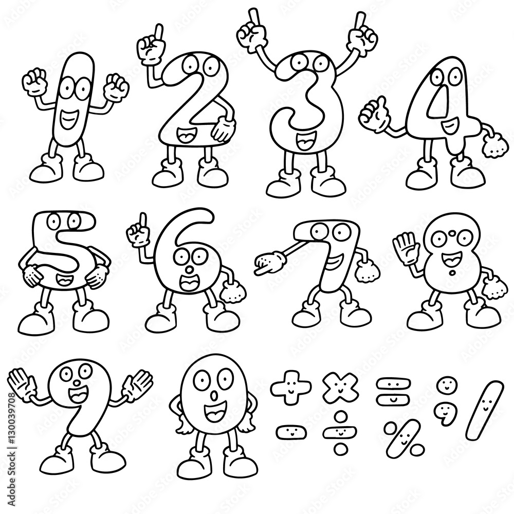 Vector Set Of Number Cartoon Stock Vector Adobe Stock vector-set-of-number-cartoon-stock-vector-adobe-stock