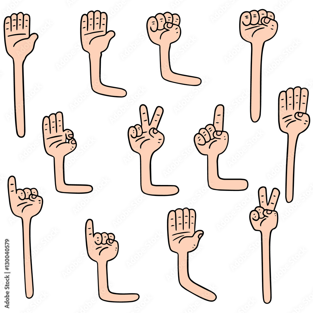 vector set of cartoon arm Stock Vector | Adobe Stock