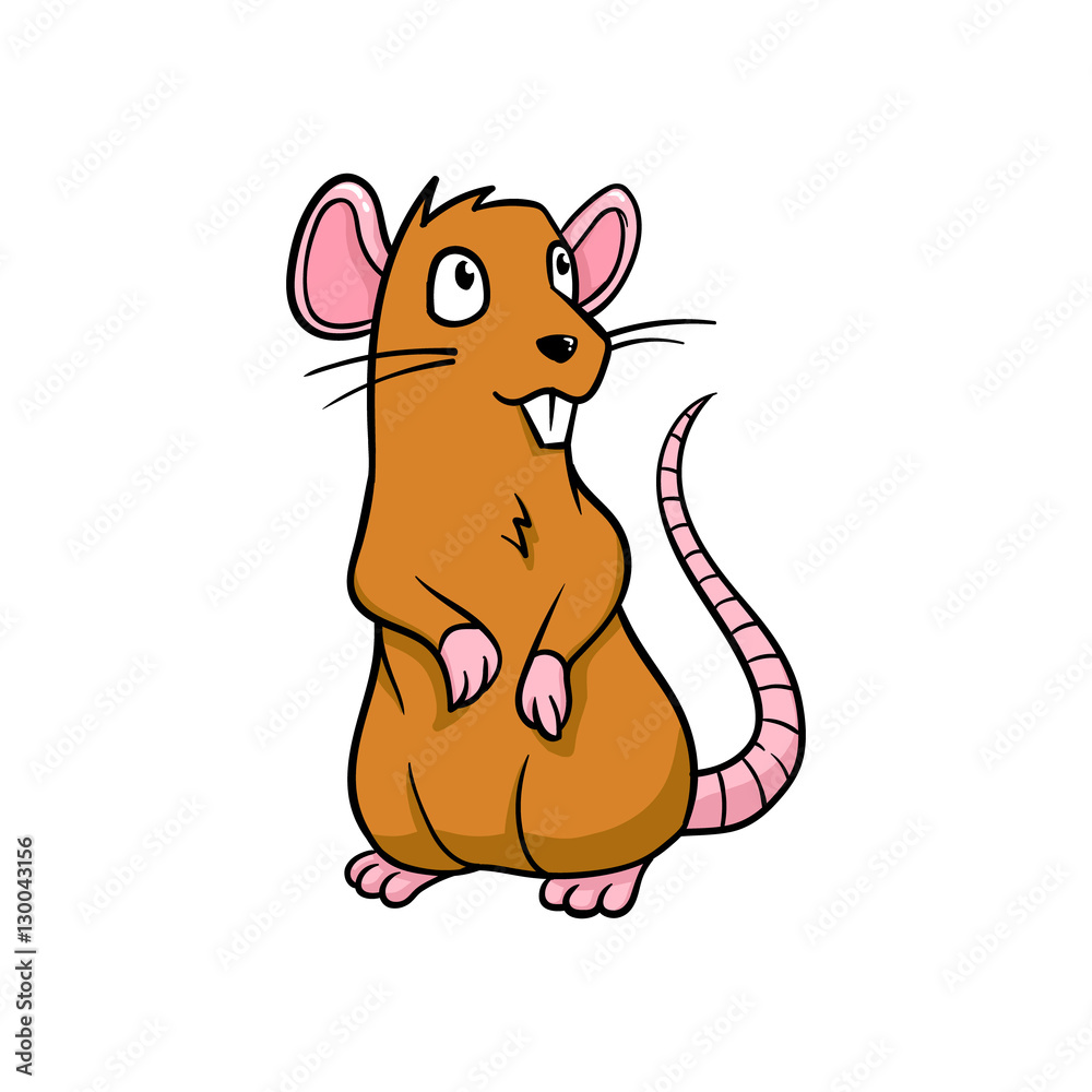 Cartoon Rat Vector Illustration Stock Vector | Adobe Stock