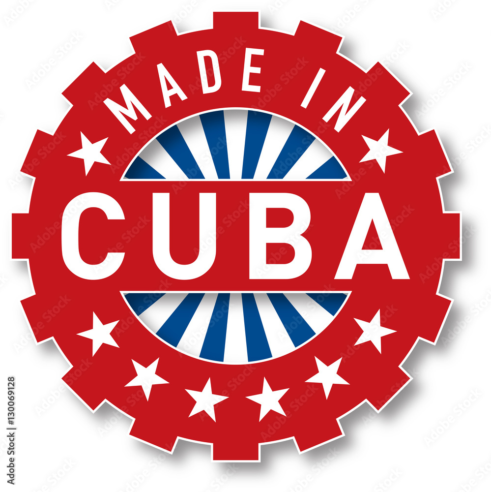 Made in Cuba flag color stamp. Vector illustration Stock Vector | Adobe ...