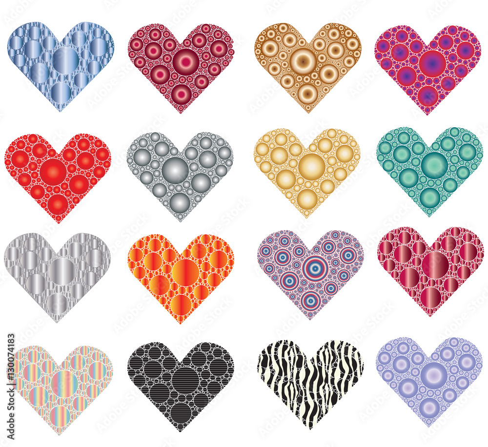 Abstract Bubble Hearts Vector Stock Vector | Adobe Stock