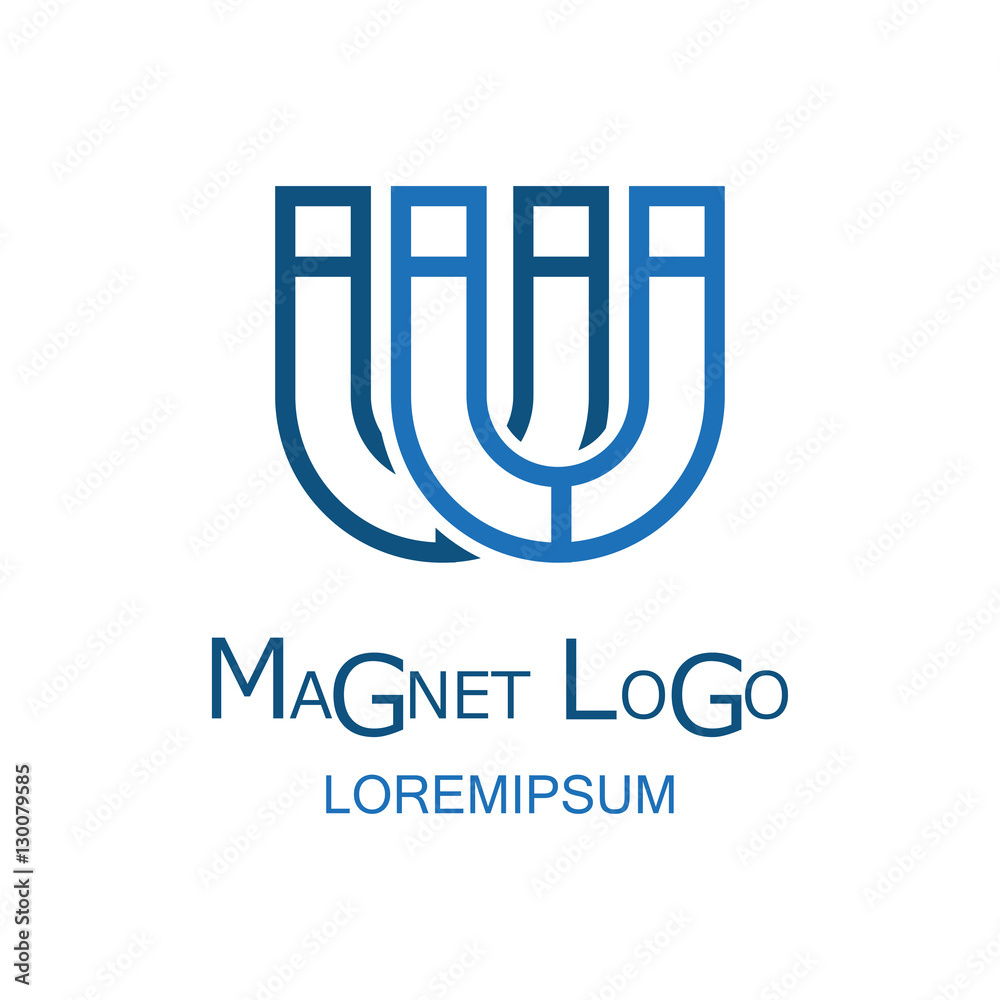 magnet logo Stock Vector | Adobe Stock