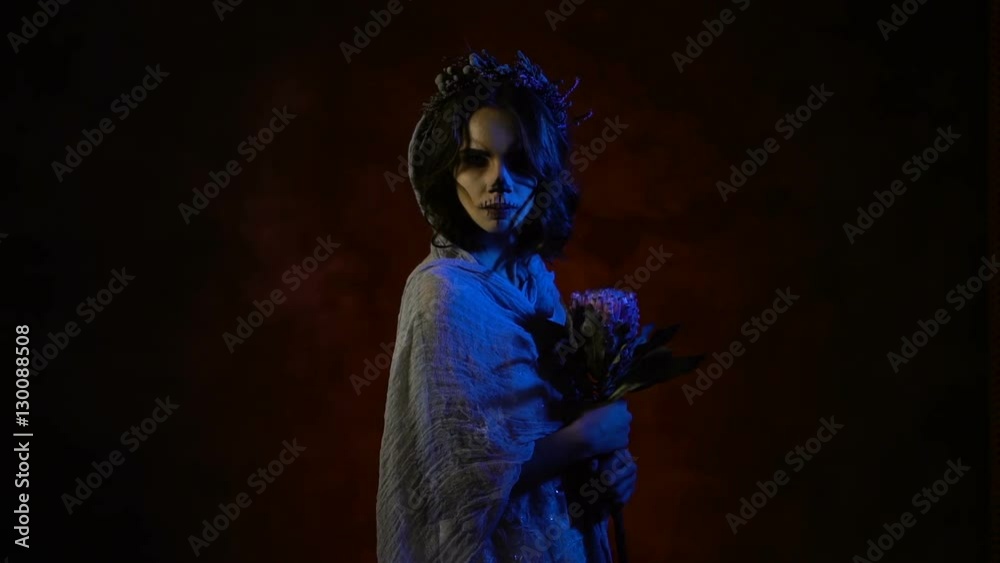 Ghost of a dead bride in white dress and wedding veil is appearing in ...