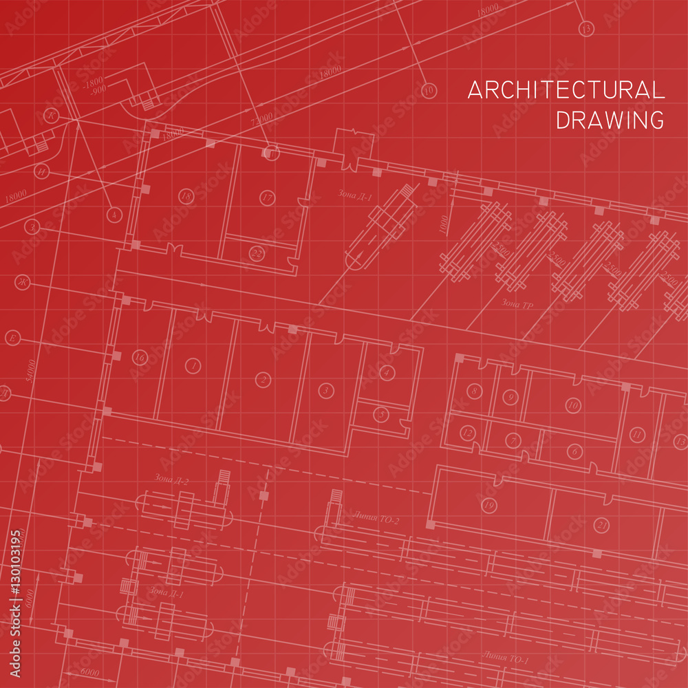 Architectural drawing. Architectural plan in vector. Stock Vector ...