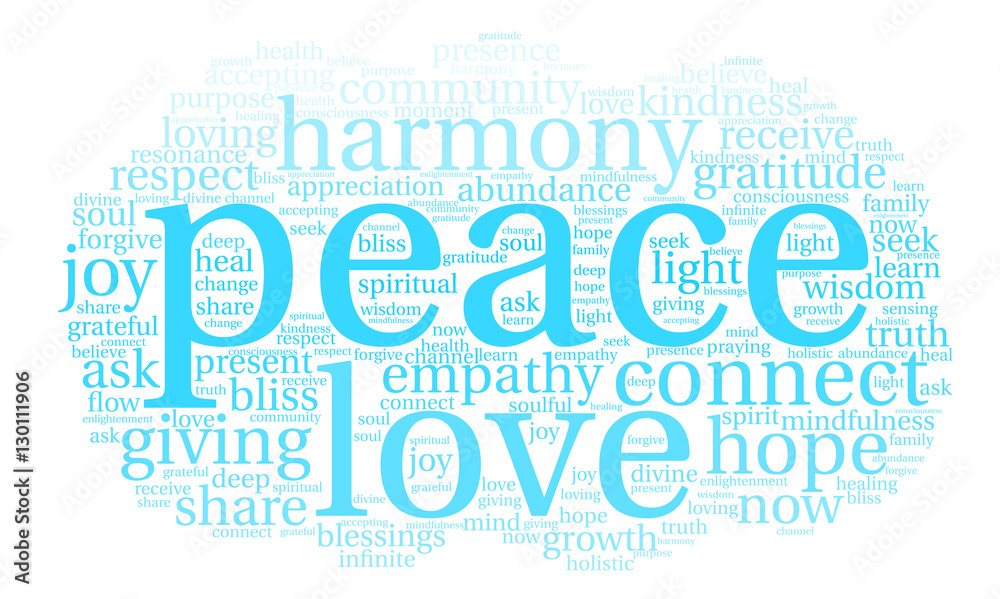 Peace Holidays Word Cloud Stock Vector | Adobe Stock