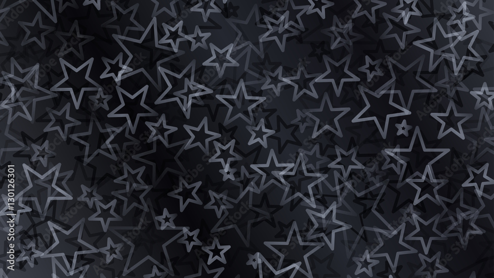 Black abstract background of small stars Stock Vector | Adobe Stock