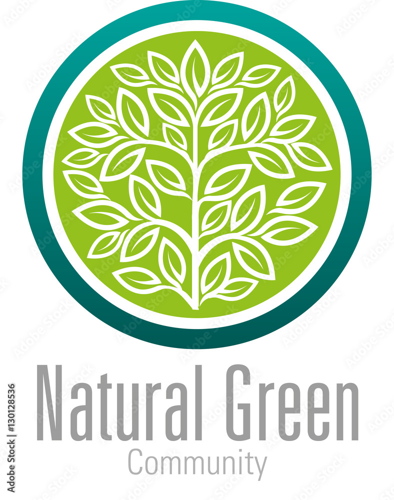 Natural green community symbol or icon Stock Vector | Adobe Stock