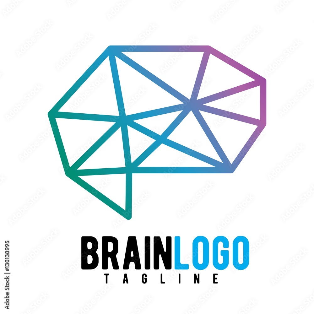 brain vector logo Stock Vector | Adobe Stock