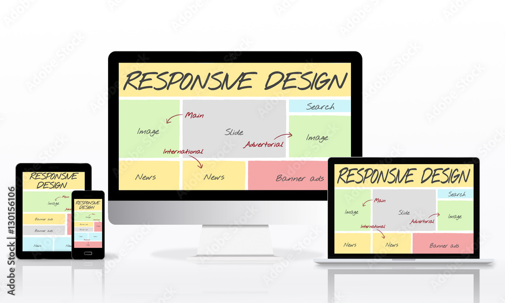 Responsive Design Layout Software Concept Stock Photo | Adobe Stock