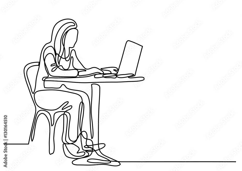 _continuous-line-drawing-template Stock Vector | Adobe Stock