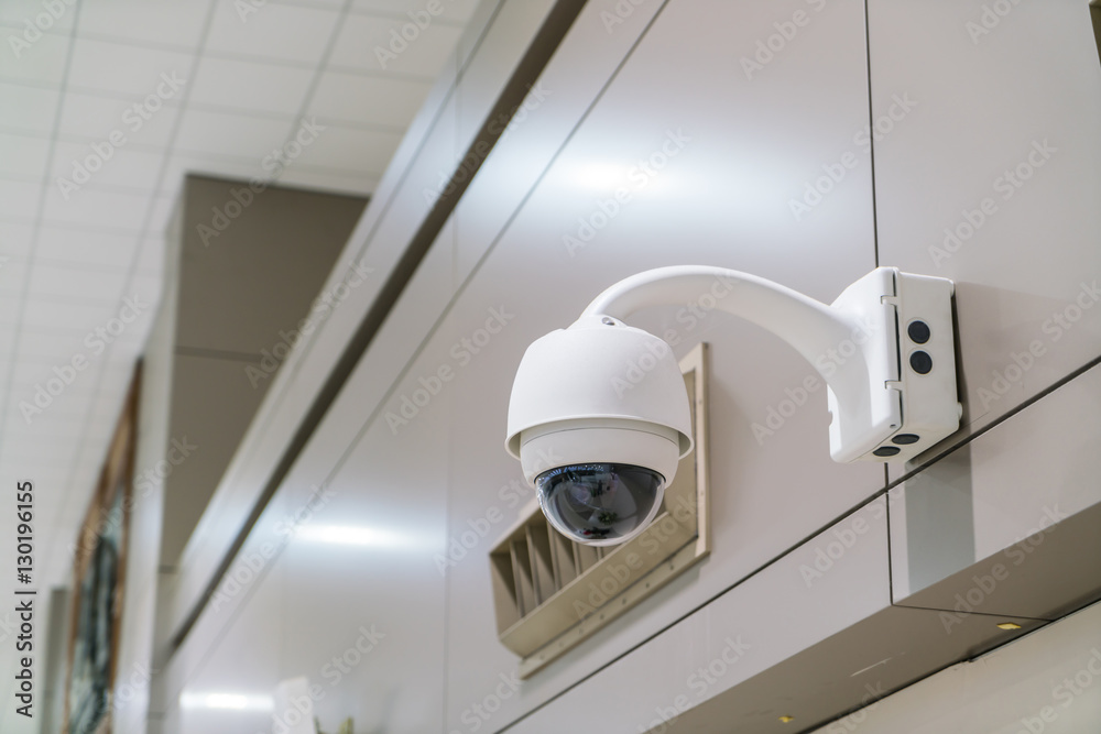 CCTV Camera Operating inside at airport terminal . Stock Photo | Adobe ...
