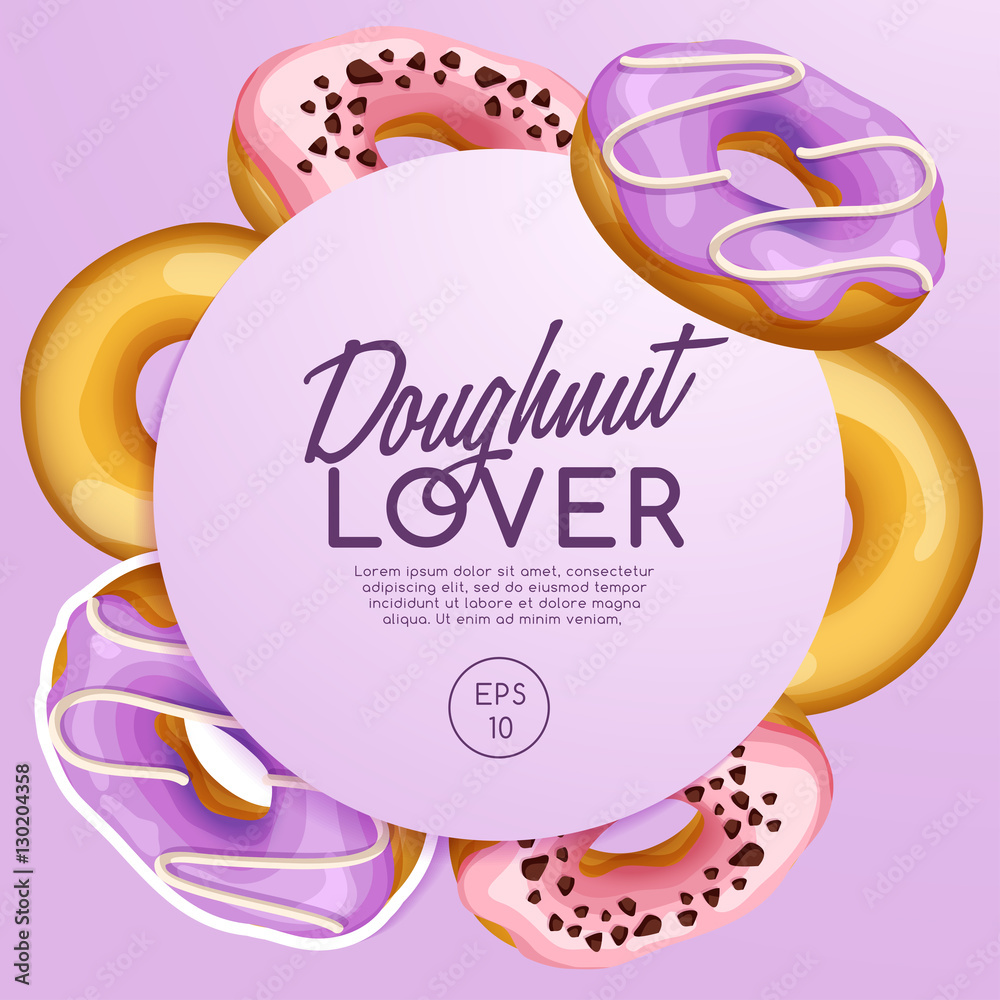 Doughnut Elements : Vector Illustration Stock Vector | Adobe Stock
