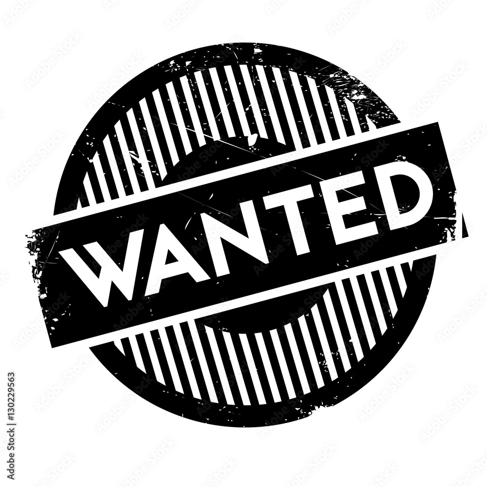Wanted rubber stamp. Grunge design with dust scratches. Effects can be ...