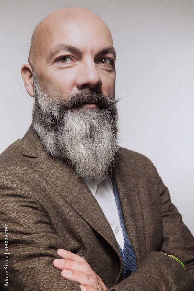 Man in studio, portrait Stock Photo | Adobe Stock
