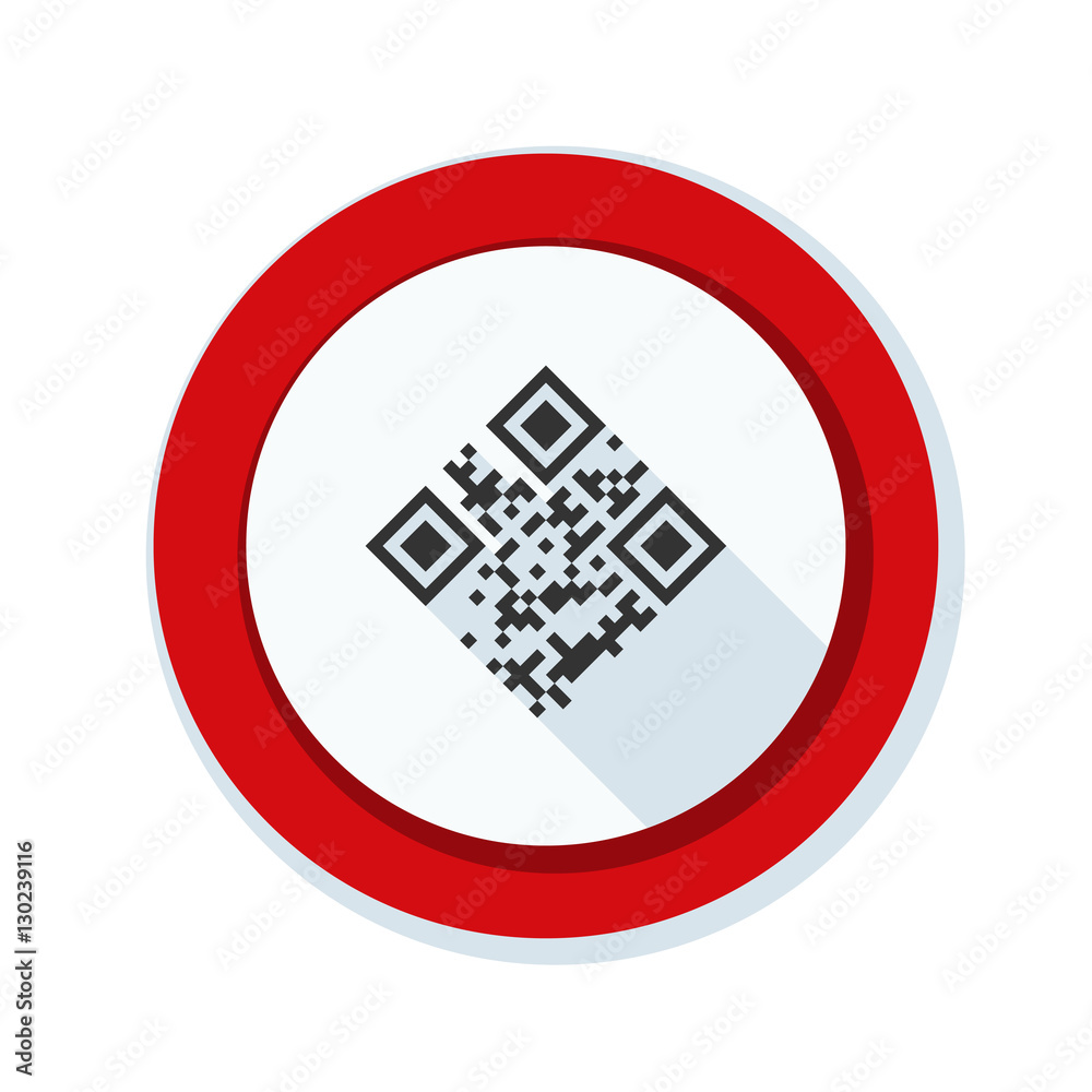 QR code button sign Stock Vector | Adobe Stock