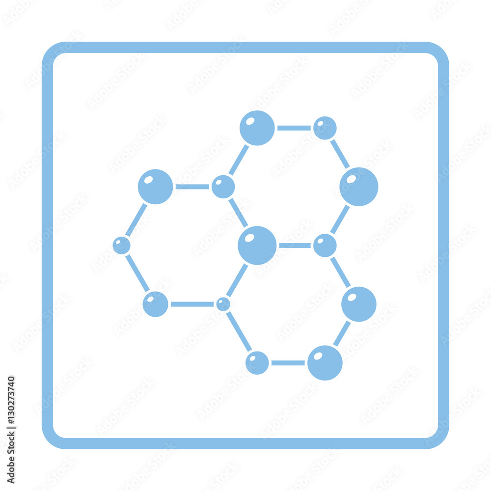 Icon of chemistry hexa connection of atoms Stock Vector | Adobe Stock