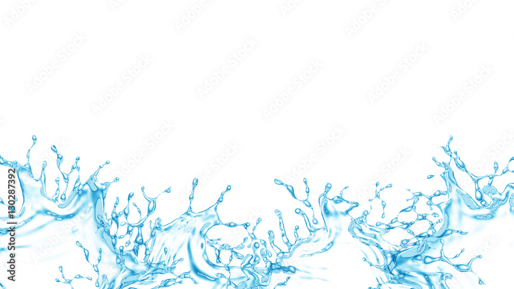 Transparent, isolation splash water splash on a white background Stock ...