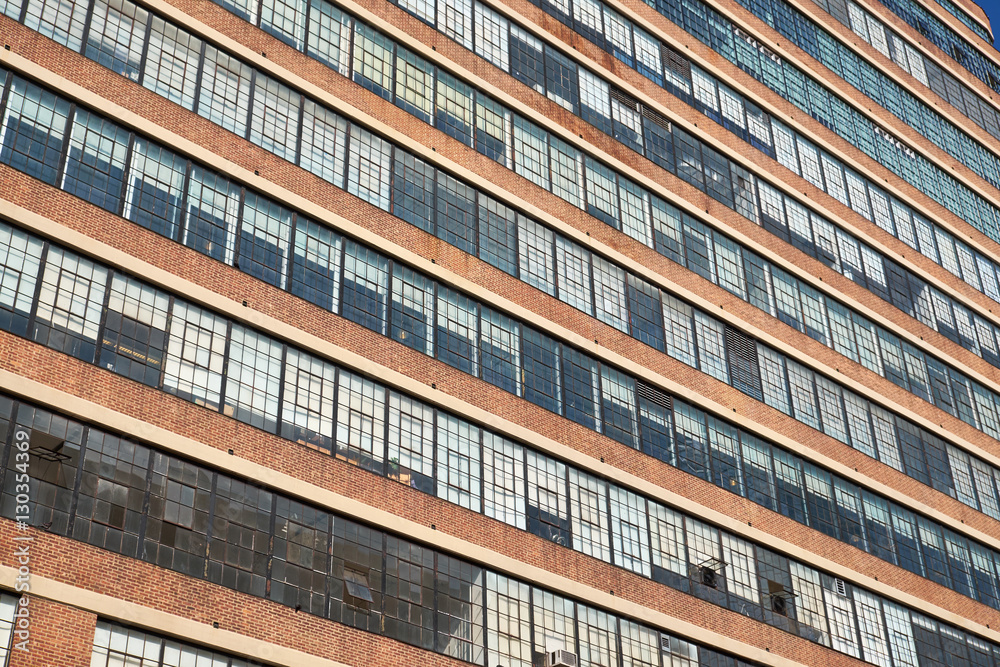 Foto de Typical building facade from the 1930th with ribbons of windows ...