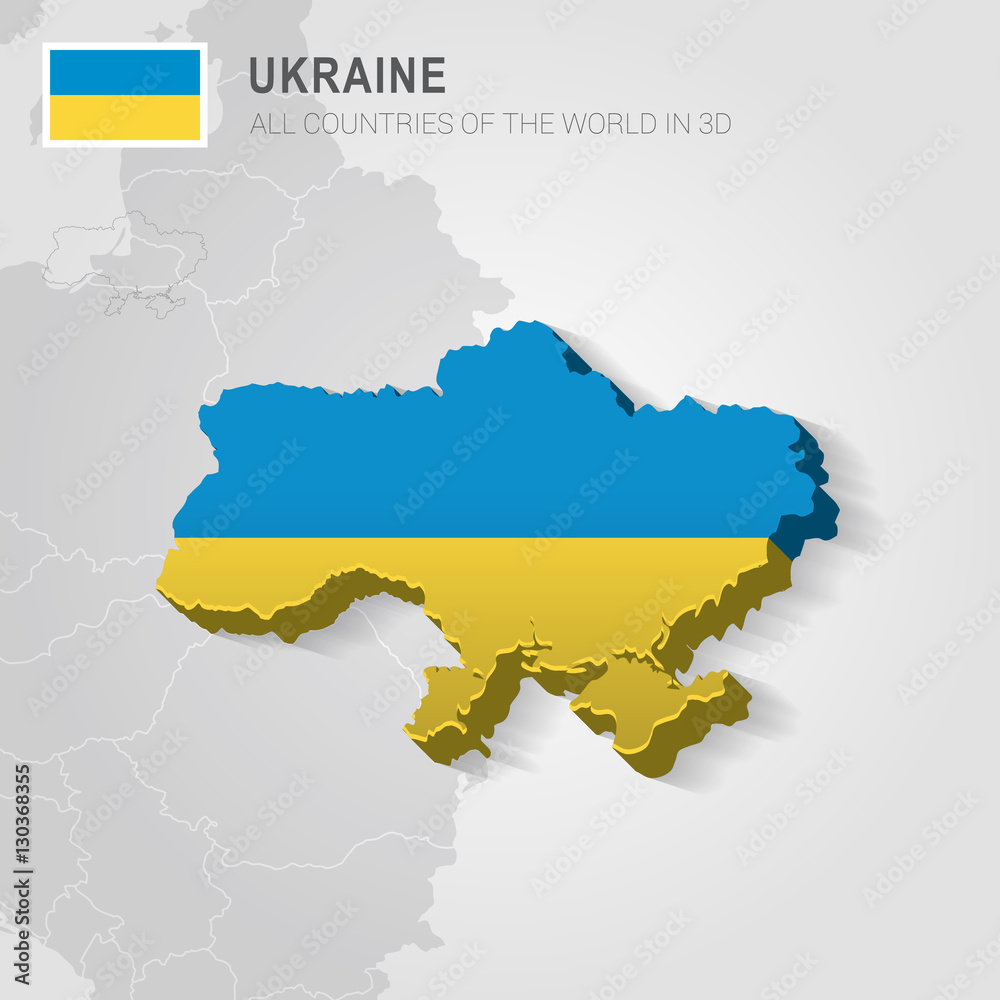 Ukraine and neighboring countries. Europe administrative map. vector de ...