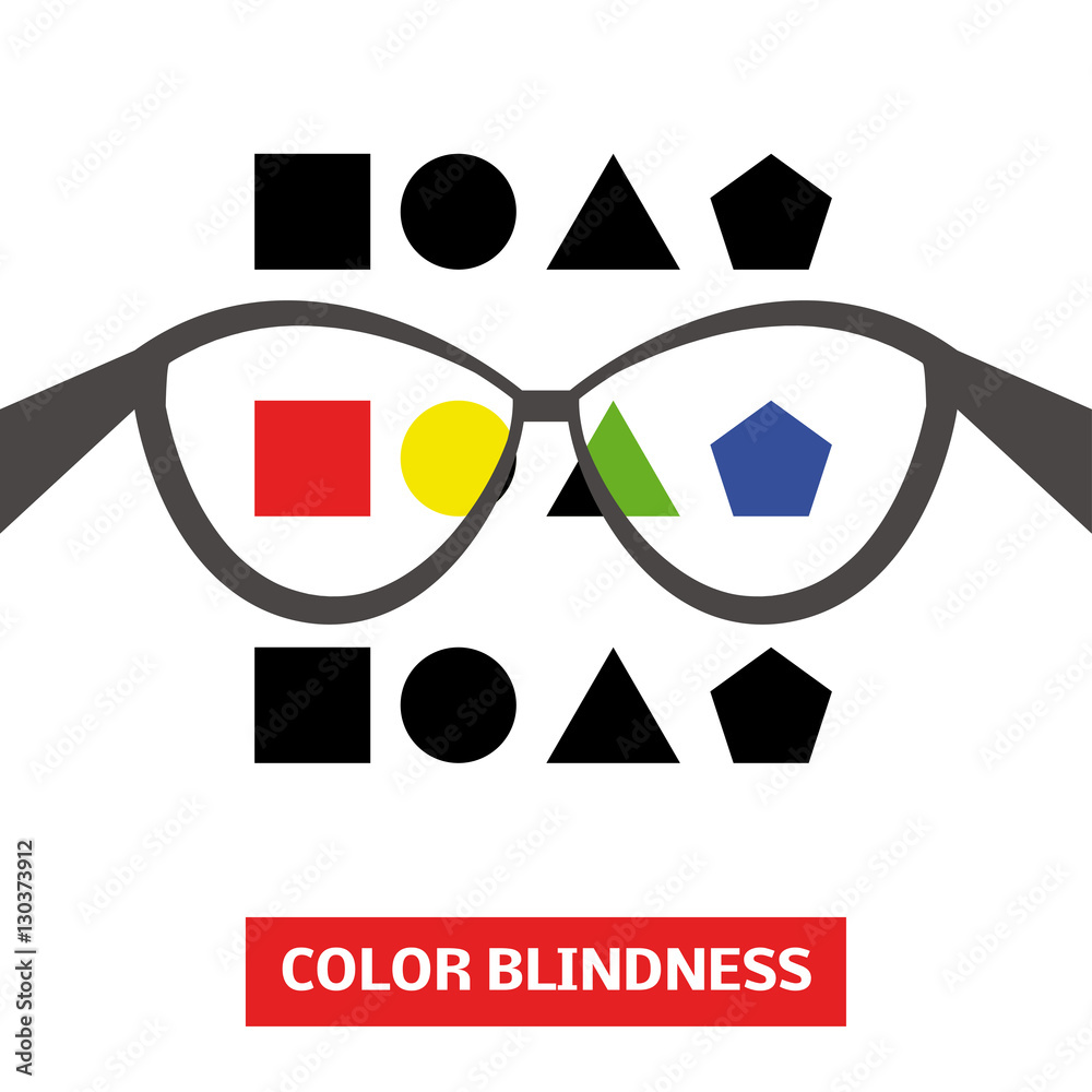 Color blindness vector Stock Illustration | Adobe Stock