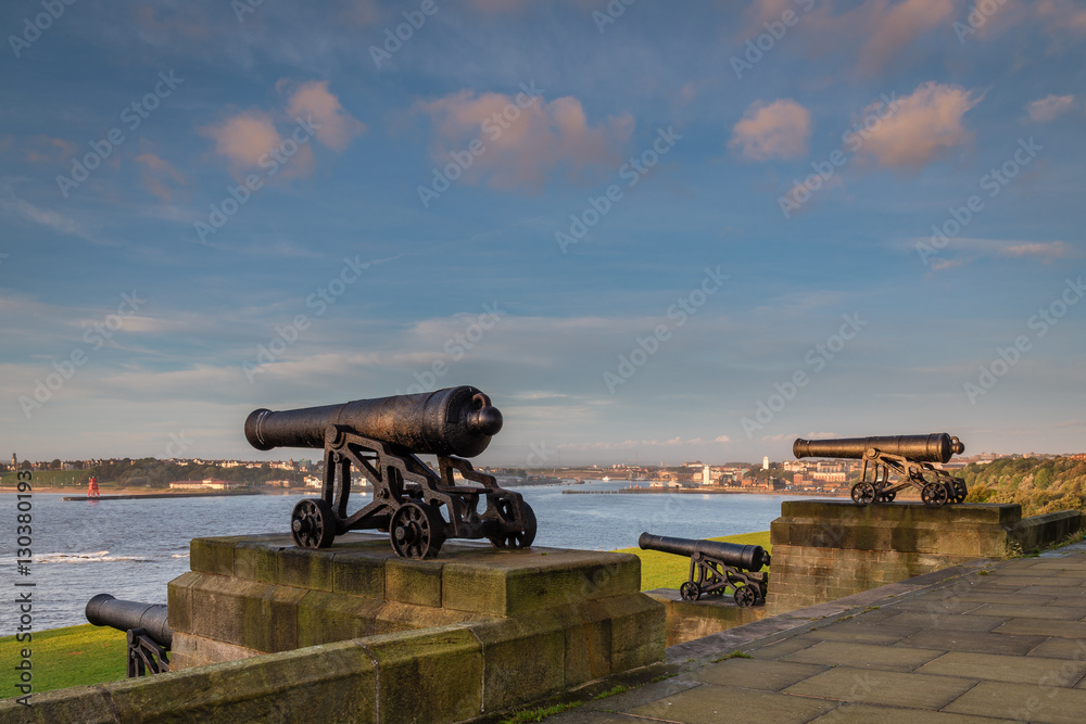 Guns from Royal Sovereign, on the Collingwood Monument which overlooks ...