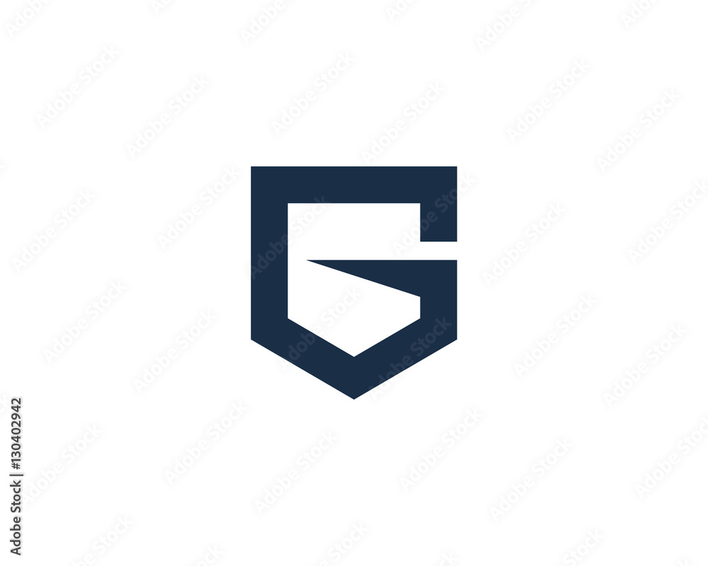 Letter G Shield Guard Logo Design Template Element Stock Vector | Adobe ...