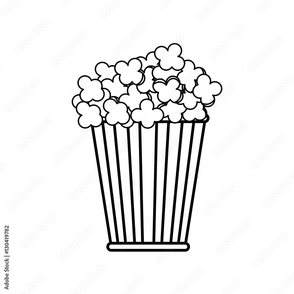 Isolated popcorn snack icon vector illustration graphic design Stock ...